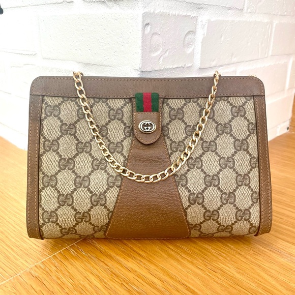 Gucci | Bags | Gucci Authentic Monogram Sherry Line Clutch Crossbody ...